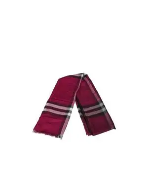 Burberry Plaid Striped Scarf - Red