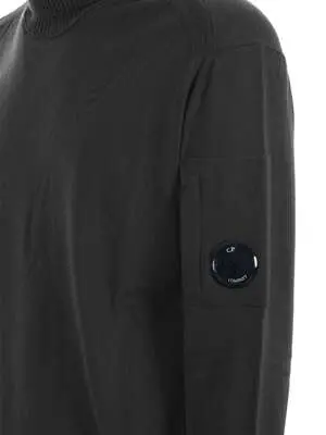 C.P. COMPANY Ribbed Turtleneck Knitwear With Signature Lens Pocket