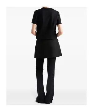 Prada Logo Detailed Crewneck T-shirt - Black