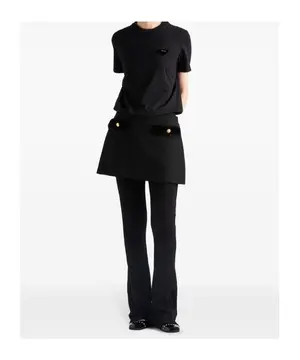 Prada Logo Detailed Crewneck T-shirt - Black