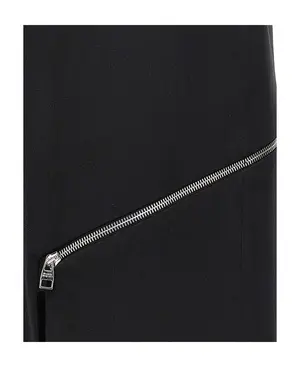 Alexander McQueen Square Neck Zip Detail Midi Dress