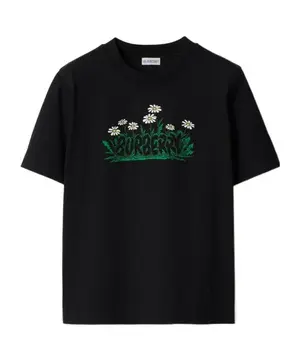 Burberry Daisy Logo Cotton T-shirt - Black