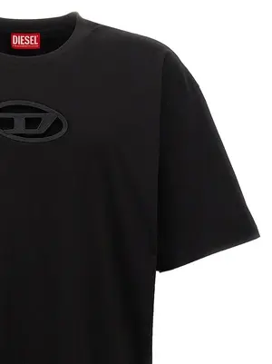 DIESEL® T-boxt-od T-shirt With Embroidered Oval D - Black