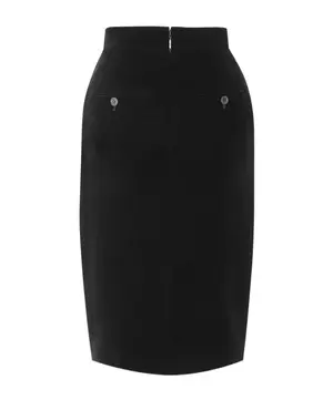 Saint Laurent Velvet Mini Pencil Skirt
