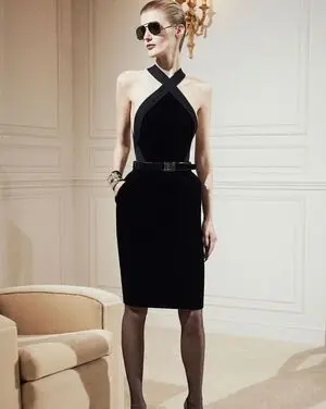 Saint Laurent Velvet Mini Pencil Skirt