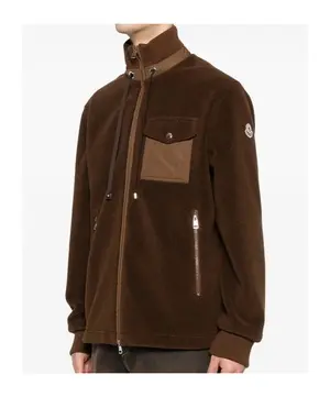 Moncler High-neck Long-sleeved Knitwear With Zippered Pockets