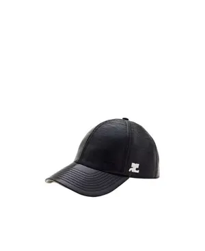 COURREGES Logo Patch Baseball Cap - Black