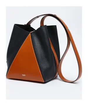 Max Mara Medium Bucket Bag With Leather Inserts