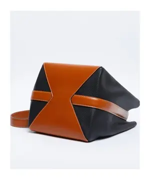 Max Mara Medium Bucket Bag With Leather Inserts