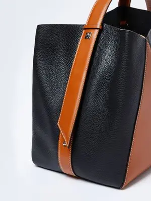 Max Mara Medium Bucket Bag With Leather Inserts