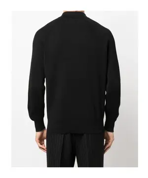 Brunello Cucinelli Long-sleeved Knitted Polo Shirt