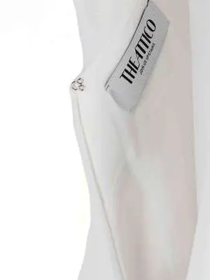 Attico Feather Trimmed Sleeveless Mini Dress