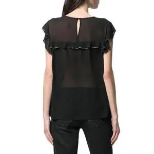 Saint Laurent Crystal Embellished Blouse