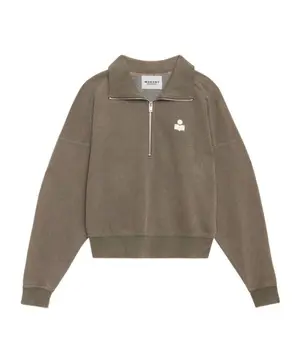 Isabel Marant Étoile Half-zip Sweatshirt With Graphic Detail