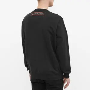 Alexander McQueen Logo Patch Crewneck Sweatshirt - Black