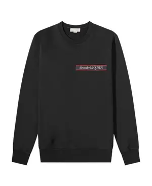 Alexander McQueen Logo Patch Crewneck Sweatshirt - Black