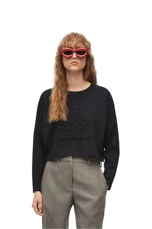 Loewe Anagram Cropped Knitted Jumper