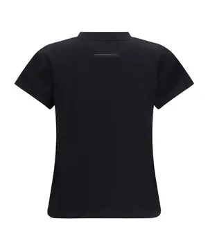 MAISON MARGIELA Cotton Knit Logo T-shirt - Black