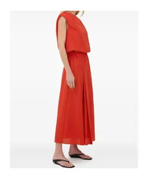 Loulou De Saison Sleeveless Gathered Shoulder Top