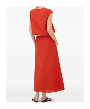 Loulou De Saison Sleeveless Gathered Shoulder Top