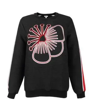 Kenzo Round Neck Pullover Sweater With Embroidered Detailing