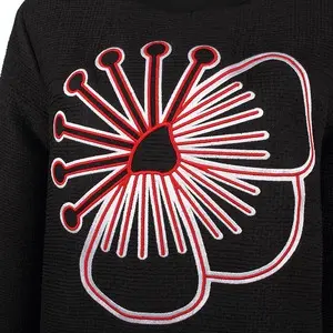 Kenzo Round Neck Pullover Sweater With Embroidered Detailing
