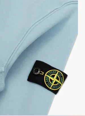 Stone Island Logo Patch Crewneck Sweatshirt - Blue