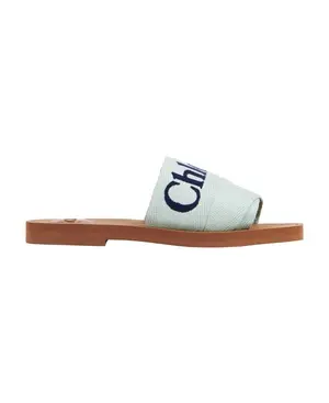 Chloé Woody Logo Slides - Brown