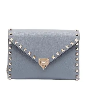 Valentino Garavani Rockstud Foldover Mini Clutch Bag - Lime