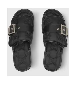 Gucci Buckled Quilted Sandals