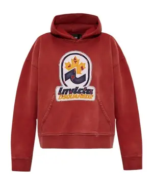 Dsquared2 Logo Patch Drop Shoulder Hoodie