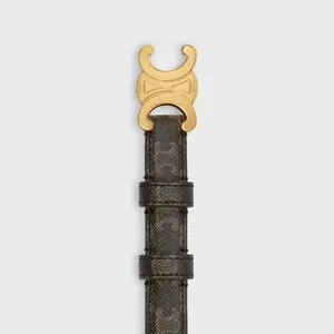 Celine Triomphe Canvas Belt - Black