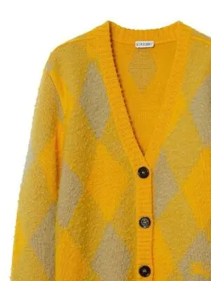 Burberry Checked V-neck Cardigan
