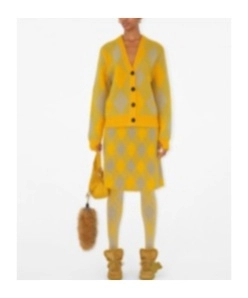 Burberry Checked V-neck Cardigan