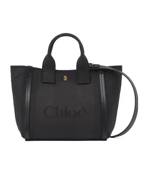 Chloé Carry Logo Detailed Small Tote Bag - Black