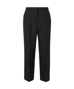 TOTEME Cropped Straight-leg Trousers - Black
