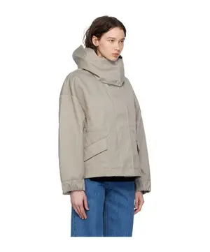 Canada Goose Olivine Zipper Casual Jacket With Detachable Hood - Gray