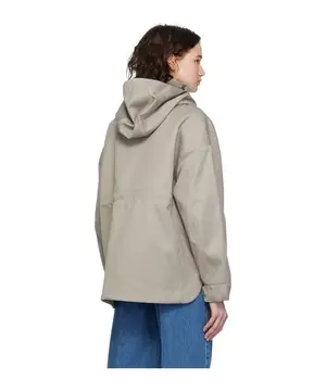 Canada Goose Olivine Zipper Casual Jacket With Detachable Hood - Gray