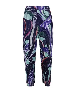 Issey Miyake Cropped Pleated Trousers