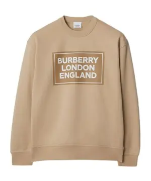 Burberry Logo Print Sweatshirt - Nude