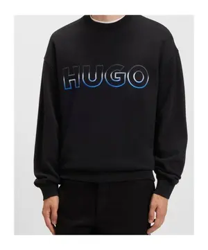 Hugo Boss Logo-embroidererd Sweatshirt - Black