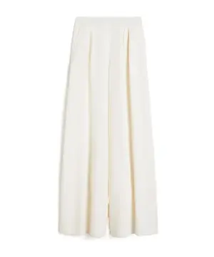 Max Mara Wide-leg Wool Trousers - Silk
