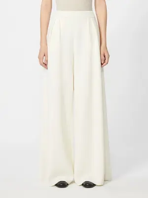 Max Mara Wide-leg Wool Trousers - Silk