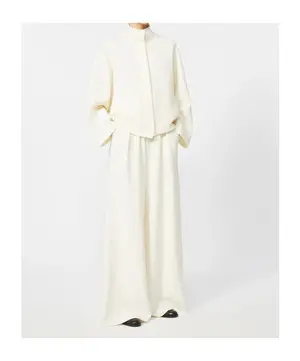 Max Mara Wide-leg Wool Trousers - Silk