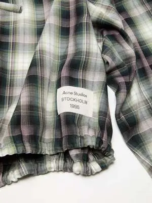 Acne Studios Hooded Plaid Top