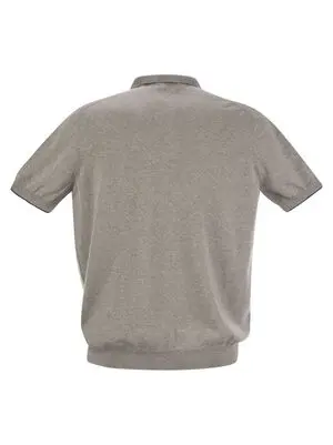 FAY Buttonless Knit Polo Shirts