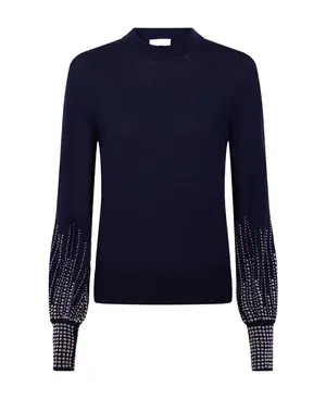 Rabanne Rivet Cuff Wool Sweater