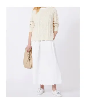Max Mara Midi Skirt With Embroidery