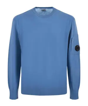 C.P. COMPANY Lens Detail Knitwear - Blue