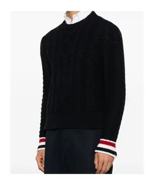Thom Browne Aran Cable Stitch Pullover